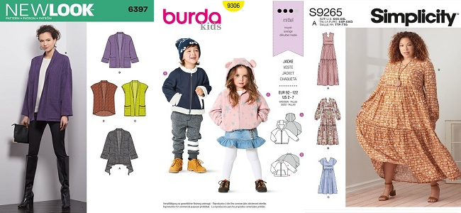 Sewing Patterns- Simplicity, Burda, New Look, Vogue, Kwik Sew. Out of ...